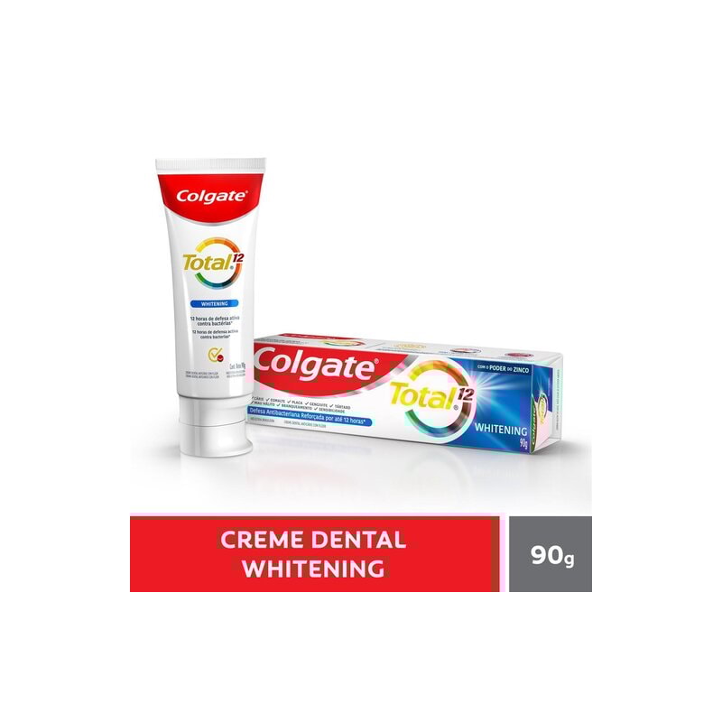 CREME DENTAL COLGATE TOTAL 12 WHITENING 90G - SouSuper